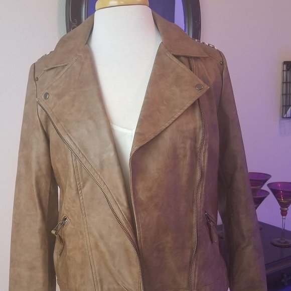 Blu Pepper | Jackets & Coats | Blue Pepper Faux Leather Size M | Poshmark